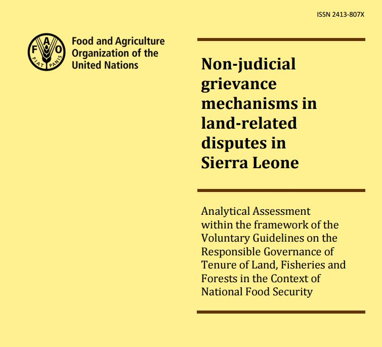 Mechanisms for land-related disputes – Food Governance